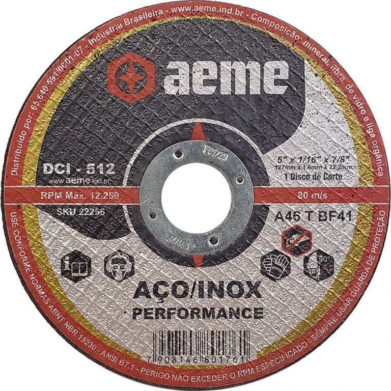 Disco De Corte Fino Para A o Inox Aeme DCI 512 Performance 5 X 1 16 X 7 8 50 Pe as Martfer disco-de-corte-fino-para-a-o-inox-aeme-dci-512-performance-5-x-1-16-x-7-8-50-pe-as-martfer